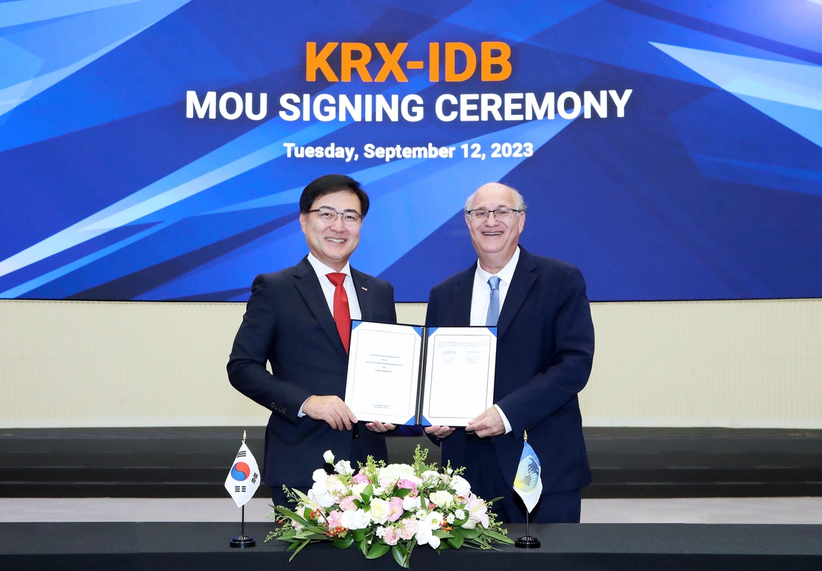 KRX signs MOU with IDB to improve exchanges between capital markets of S. Korea, Latin America ...