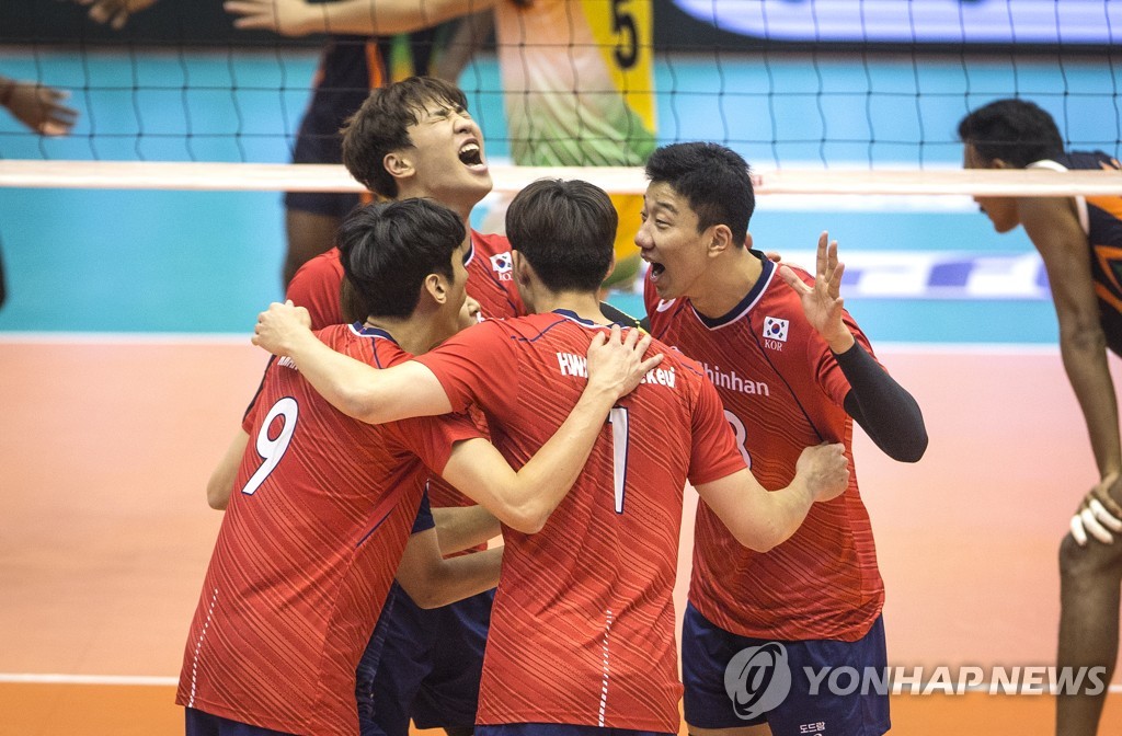 Korean volleyball players store