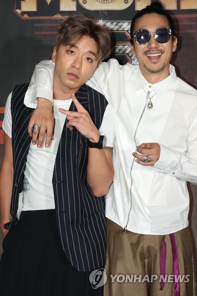 S. Korean rappers Bizzy and Tiger JK | Yonhap News Agency
