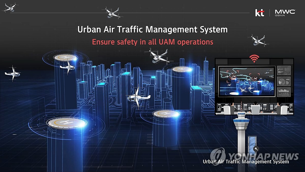 KT, MWC 2024 전시에 미래형 UAM 네트워크와 관제 기술 체험 공간 마련 | 연합뉴스