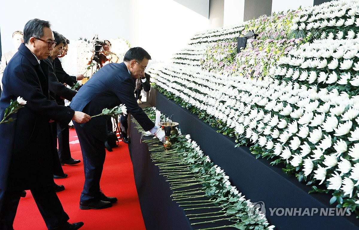 Acting president's tribute | Yonhap News Agency